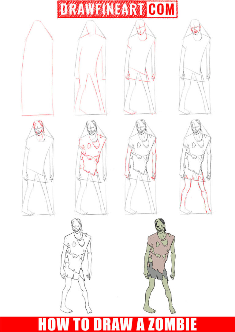 How to Draw a Zombie - Draw Fine Art
