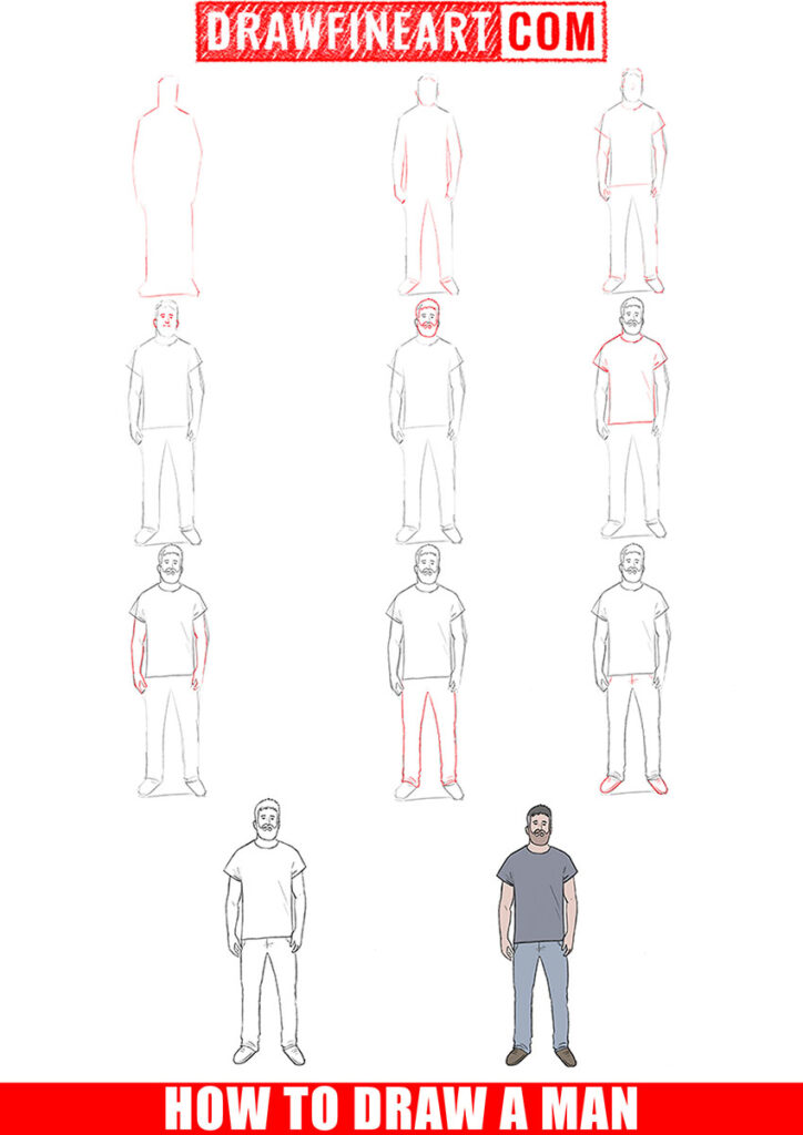 How to Draw a Man - Draw Fine Art