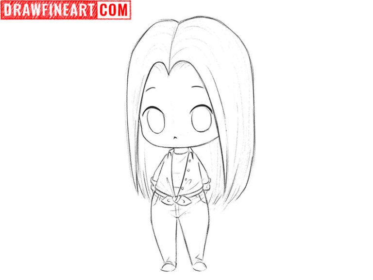 How to Draw a Chibi Girl - Draw Fine Art