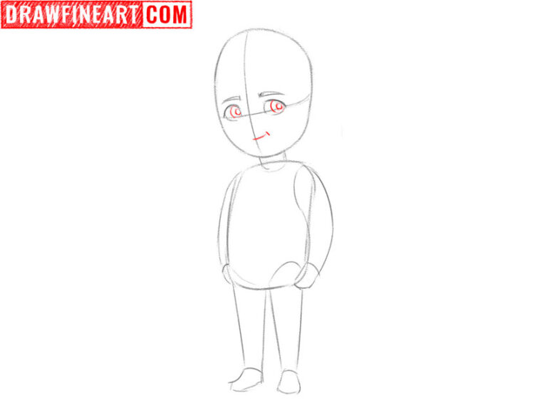 How to Draw a Chibi Man - Draw Fine Art