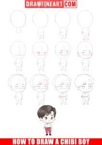 How to Draw a Chibi Boy - Draw Fine Art